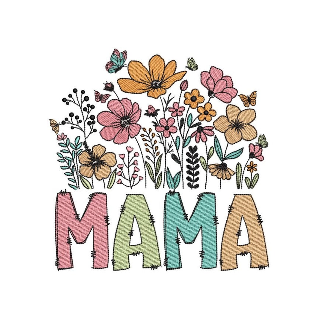 Mama Embroidery Design, 2 Sizes, Instant Download - Etsy