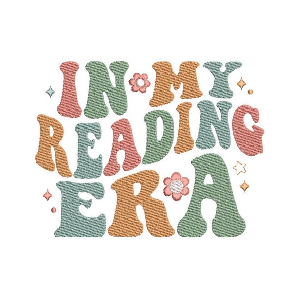 Reading Embroidery Design - Etsy