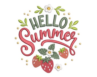 Summer Flowers Embroidery Design, 3 Sizes, Instant Download - Etsy