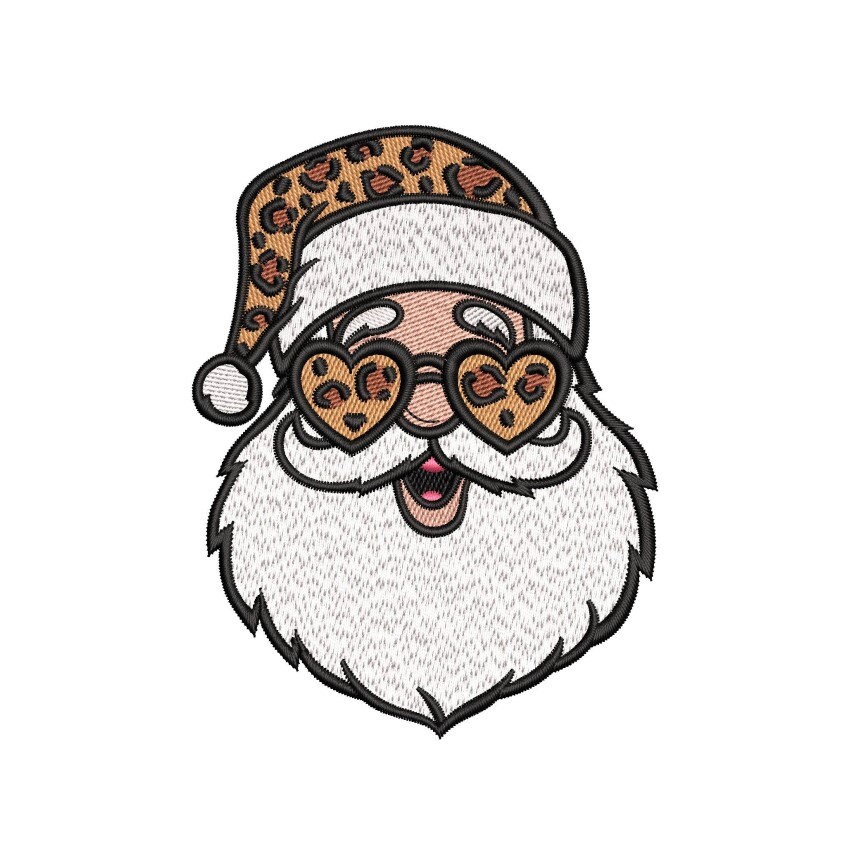 Santa Embroidery Design, Christmas Embroidery File, 4 Sizes, Instant ...