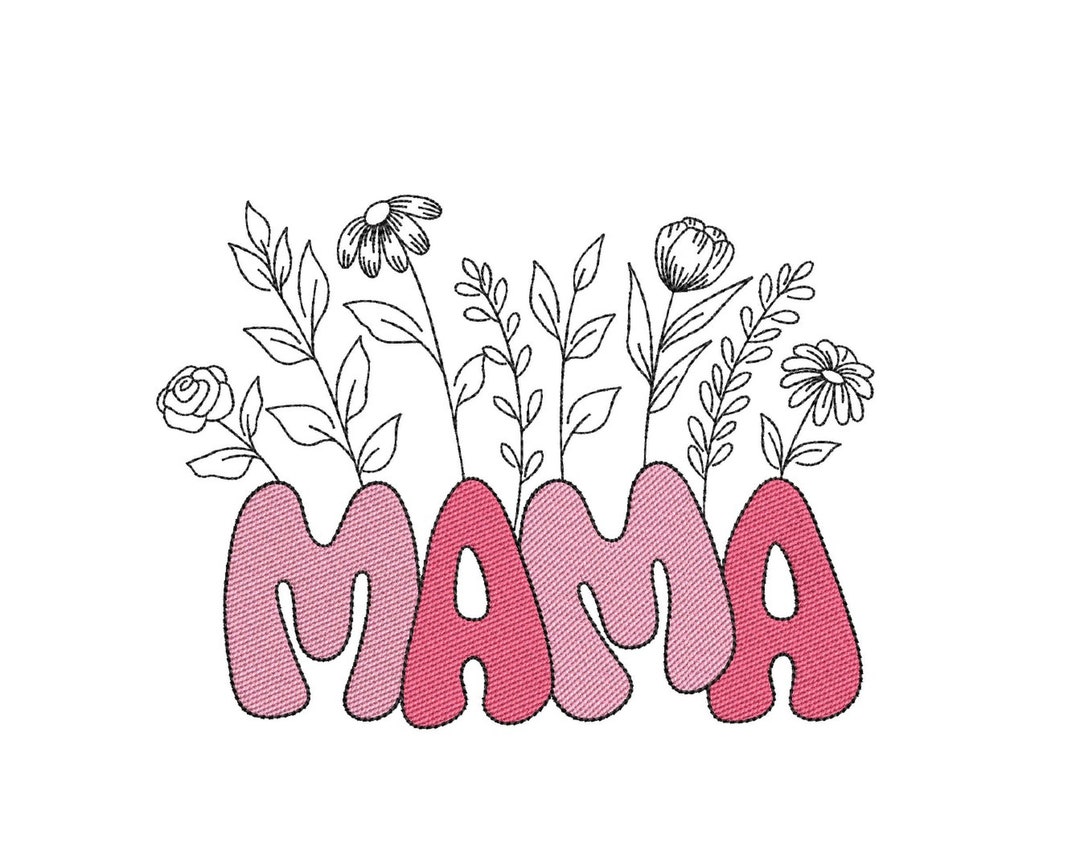 Mama Embroidery Design, 4 Sizes, Instant Download - Etsy