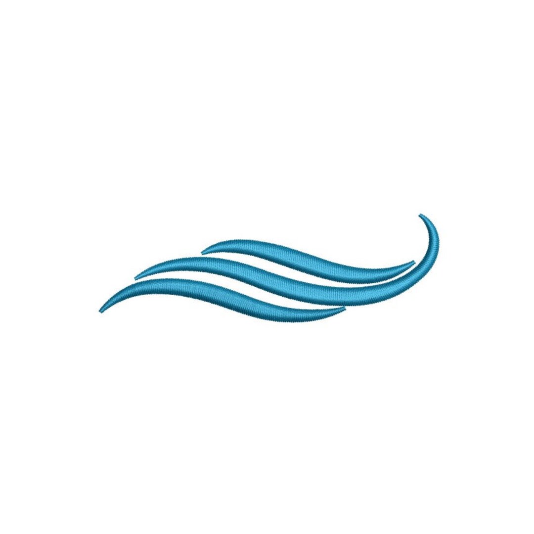 Ocean Waves Embroidery Design, 4 Sizes, Instant Download - Etsy