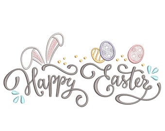 Easter Frame With Flowers and Eggs Embroidery Design, 3 Sizes, Instant ...