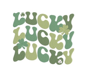 Lucky Embroidery Design, St. Patricks Day Embroidery Design, 4 Sizes ...