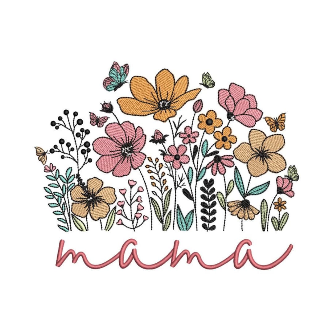 Mama Embroidery Design, 3 Sizes, Instant Download - Etsy