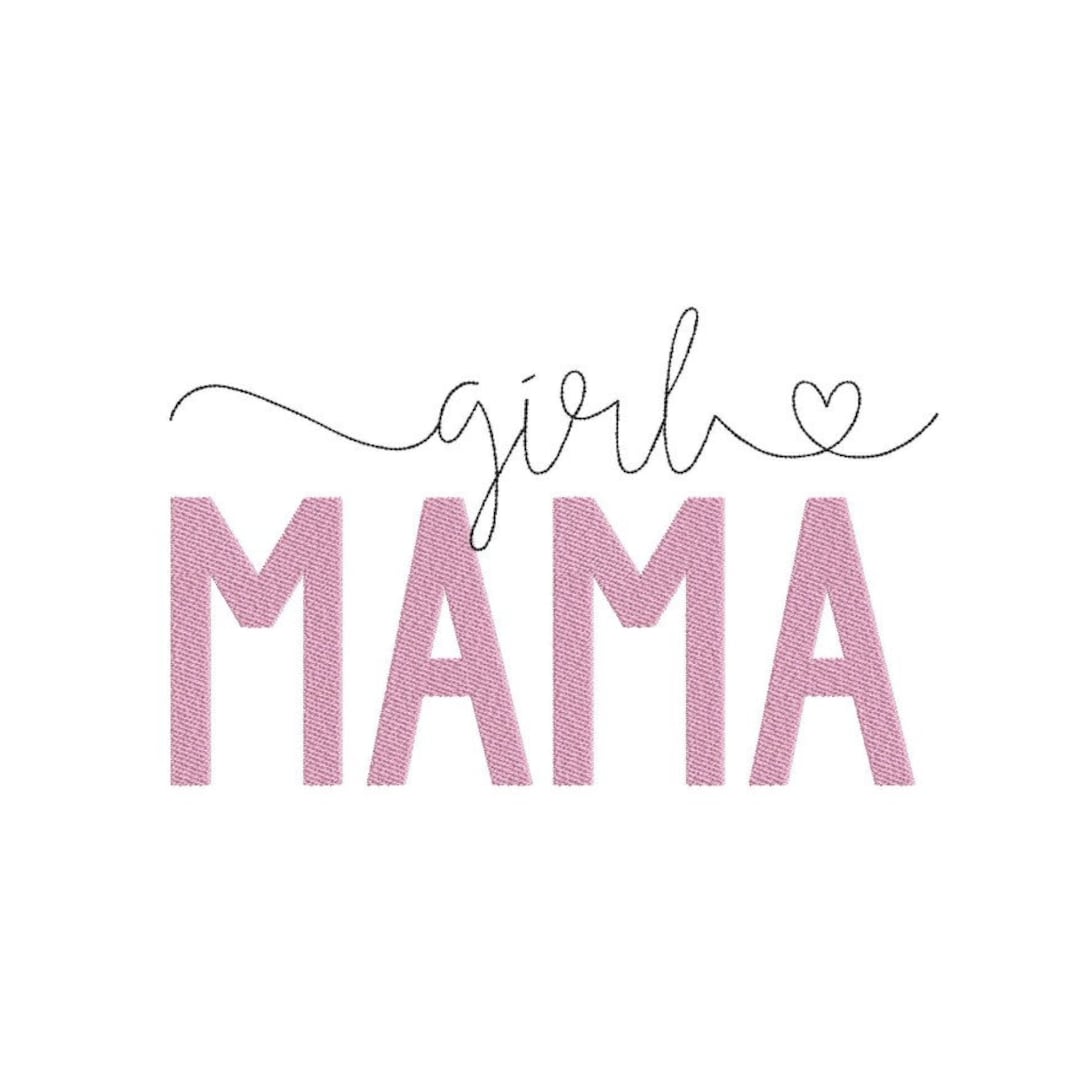Girl Mama Embroidery Design, 4 Sizes, Instant Download - Etsy