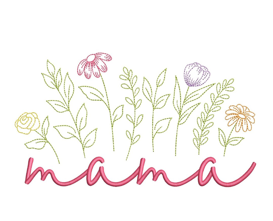 Mama Embroidery Design, 4 Sizes, Instant Download - Etsy