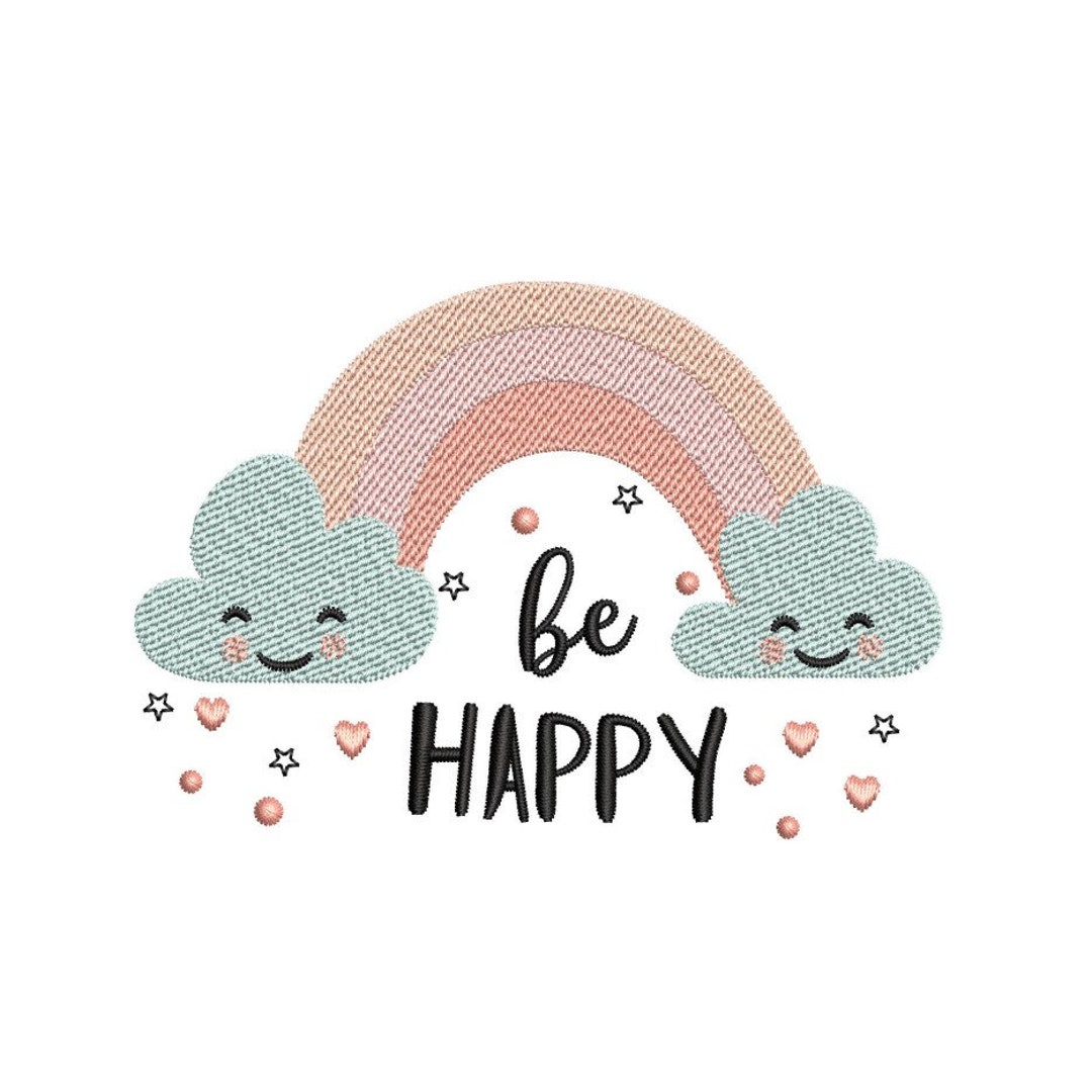 Rainbow Embroidery Design, 3 Sizes, Instant Download - Etsy