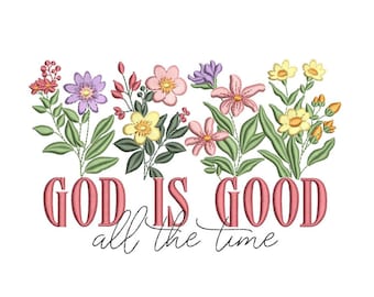 God is Good Embroidery Design, 3 Sizes, Instant Download - Etsy