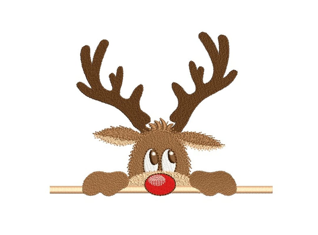 Christmas Reindeer Embroidery Design, 3 Sizes, Instant Download - Etsy