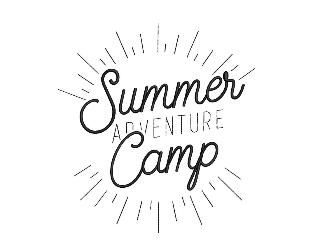Summer Camp Embroidery Design, 5 Sizes, Instant Download - Etsy