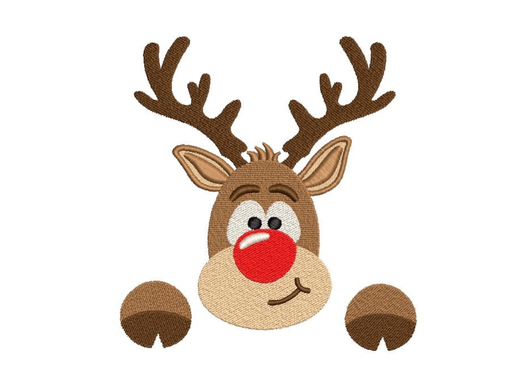 Christmas Reindeer Embroidery Design, 5 Sizes, Instant Download - Etsy