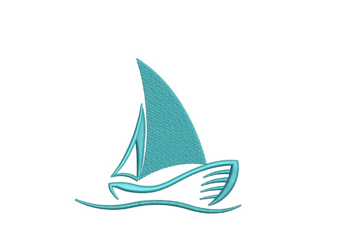 Sail Boat Embroidery Design Boat Embroidery File 4 Sizes - Etsy