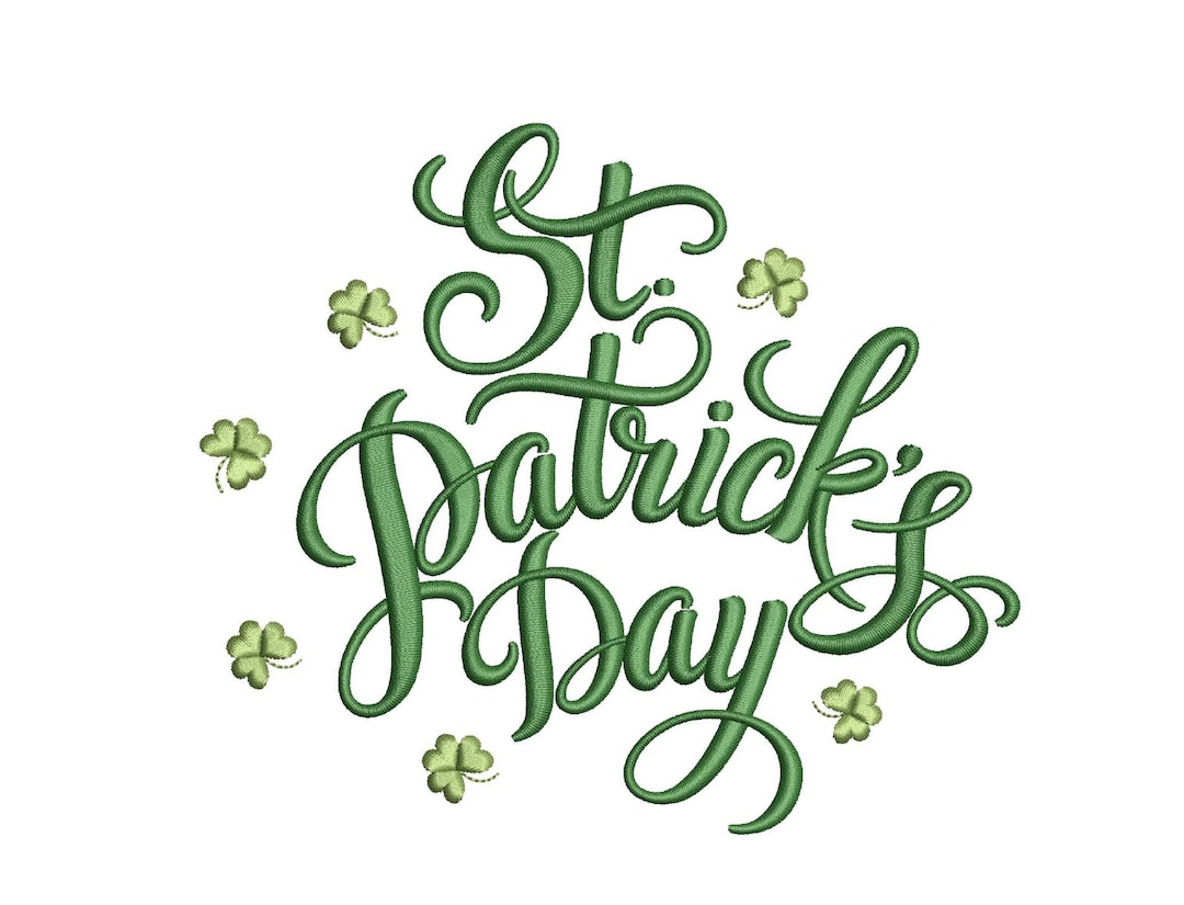 St. Patrick's Day Embroidery Design, 3 Sizes, Instant Download - Etsy