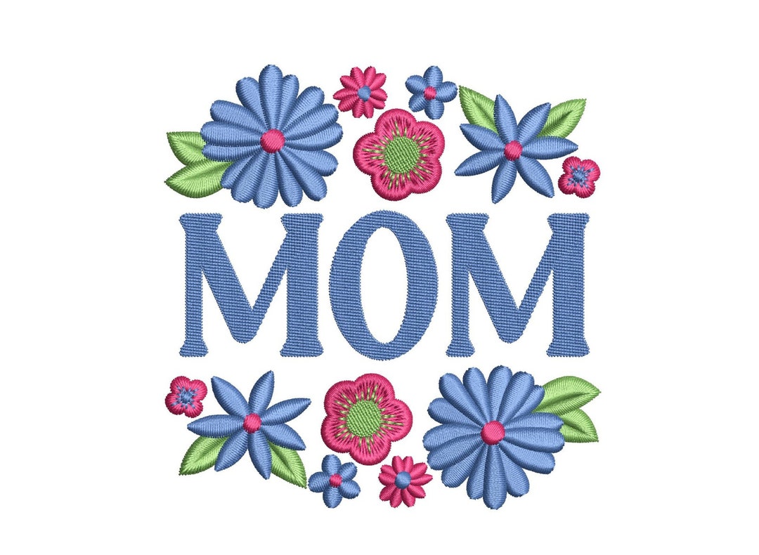 Mom Embroidery Design, 3 Sizes, Instant Download - Etsy