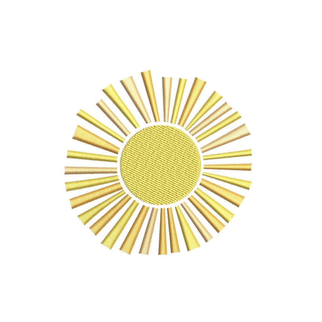 Sun Embroidery Design, 3 Sizes, Instant Download - Etsy