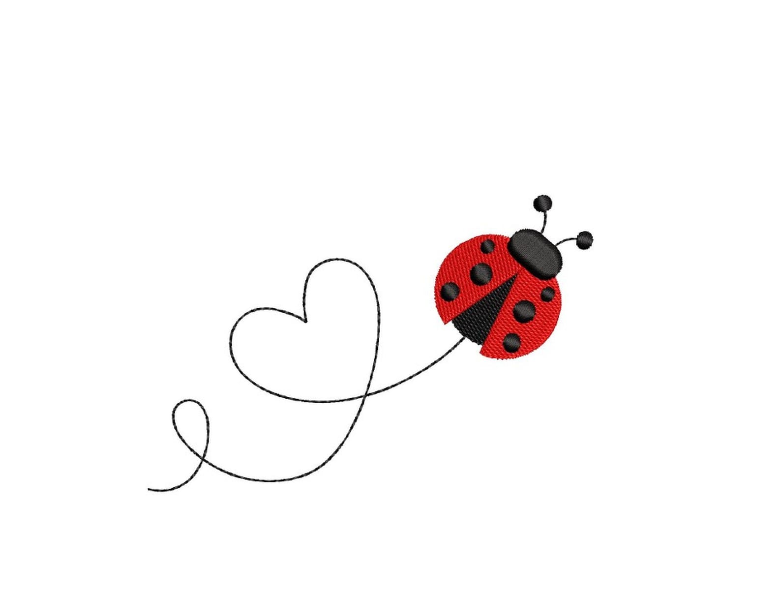 Ladybug Embroidery Design 5 Sizes Instant Download - Etsy