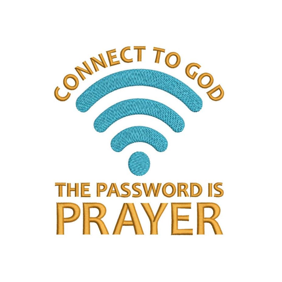 Connect to God is Pray Embroidery Design, 3 Sizes, Instant Download - Etsy