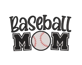 Baseball Mom Embroidery Design, 4 Sizes, Instant Download - Etsy