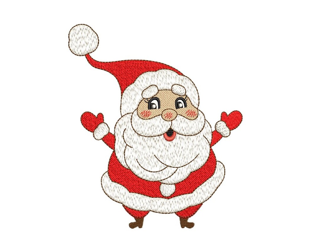 Cute Santa Embroidery Design, Christmas Embroidery File, 3 Sizes ...