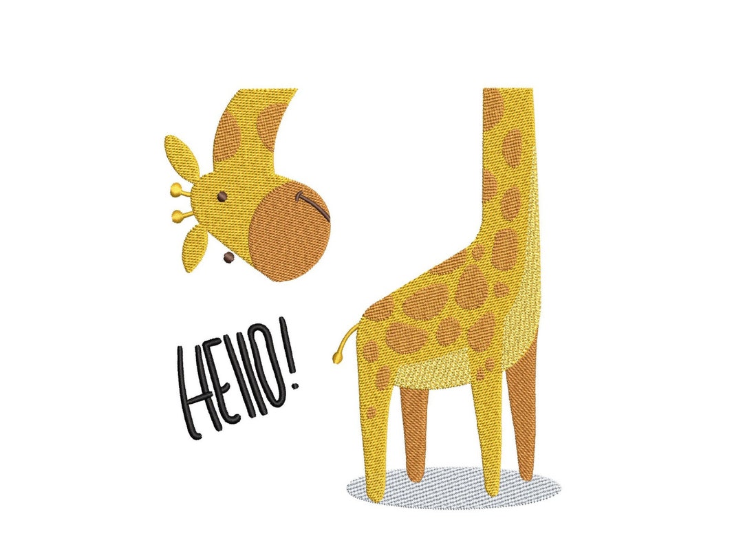 Giraffe Embroidery Design, 3 Sizes, Instant Download - Etsy
