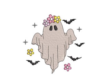 Ghost Embroidery Design, Boo Embroidery Design, Halloween Embroidery ...