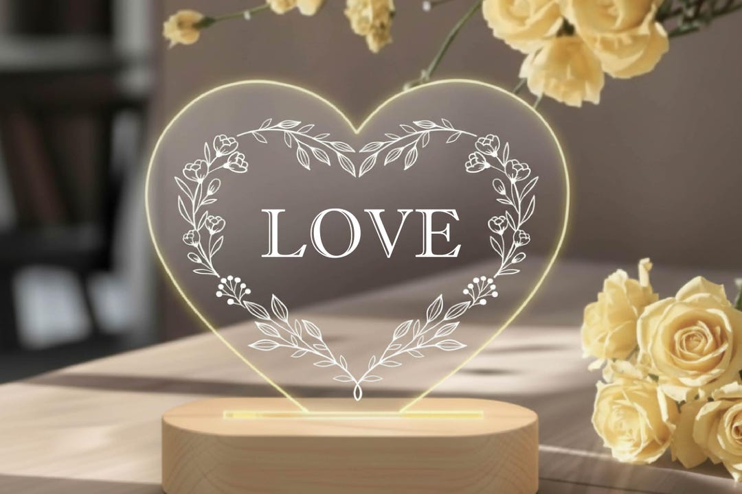 LOVE or FAMILY or FRIENDSHIP Night Light Led Light Wedding Gift ...