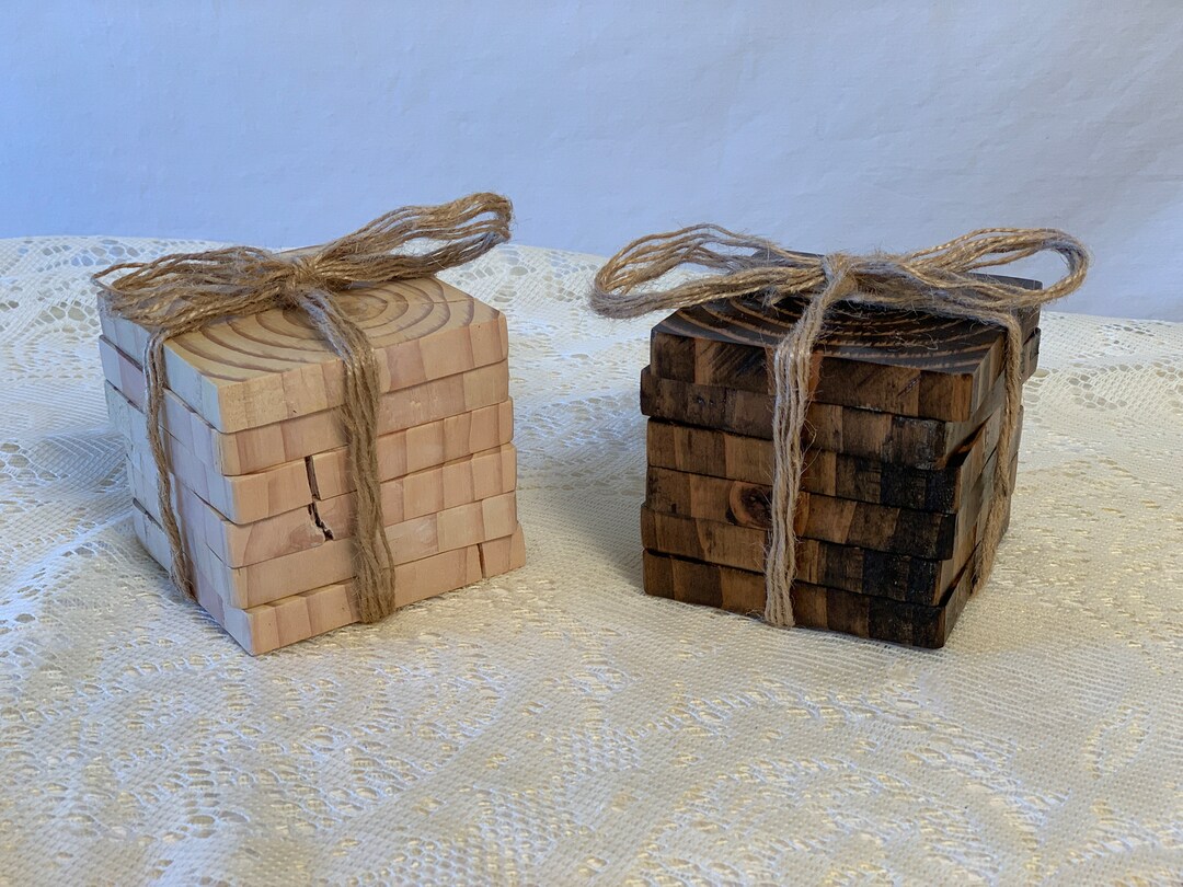 Rustic Wooden Coasters - Mancave Coasters - Rustic Decorative Coasters ...