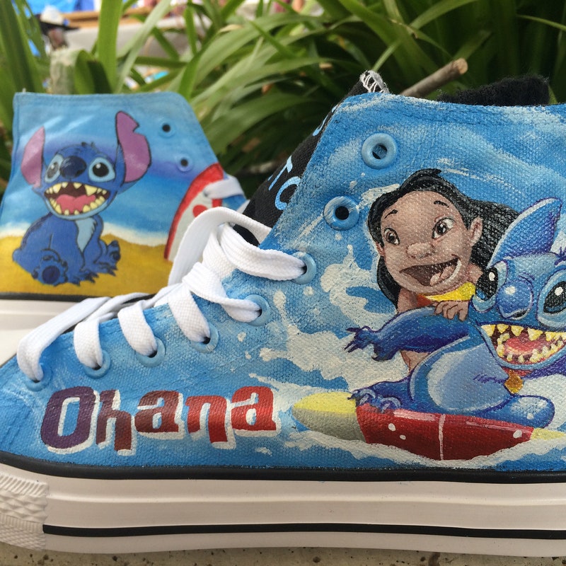 Lilo Stitch Converse - Etsy UK