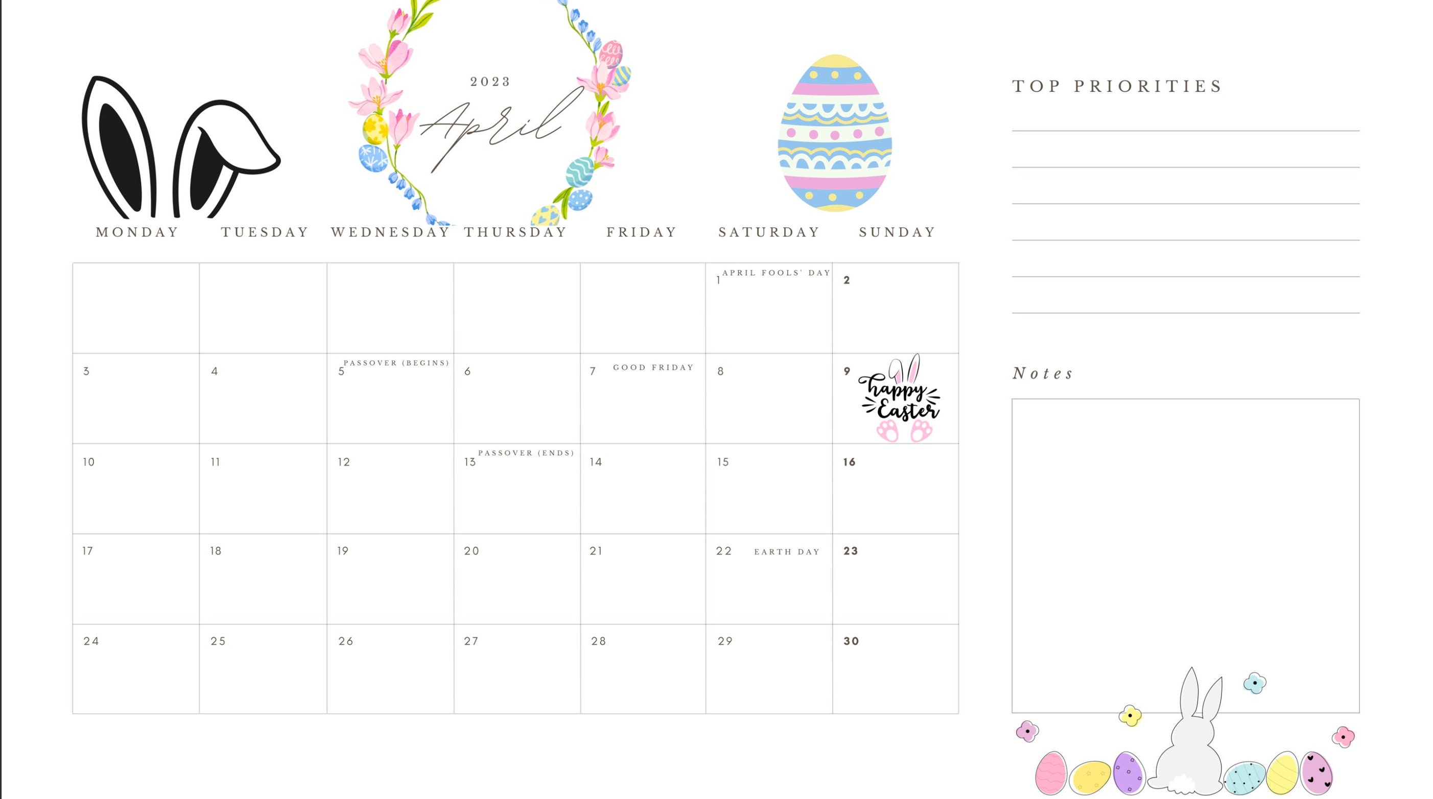 Holiday Printable Calendar - Etsy