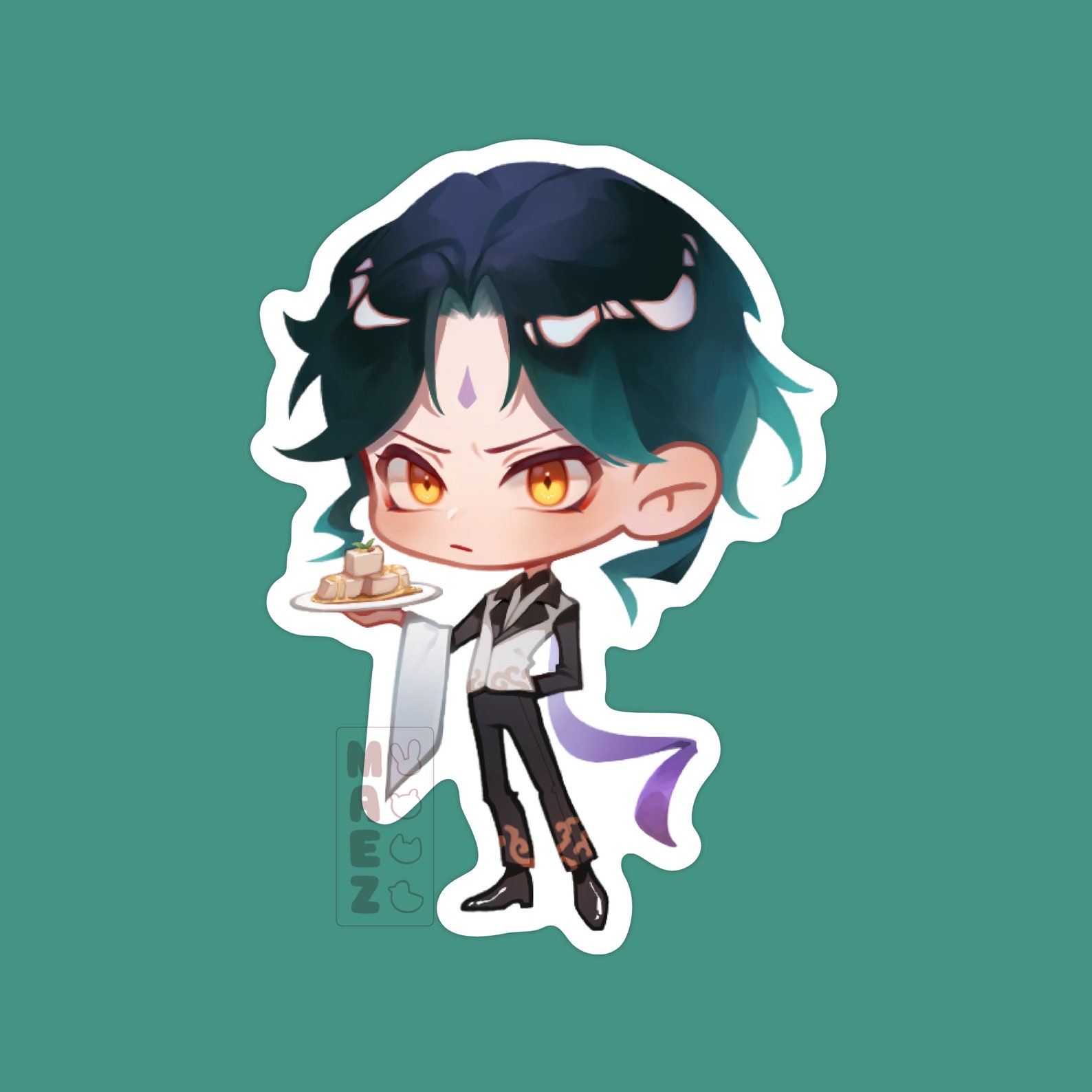 Xiao Butler AU Vinyl Sticker [genshin Impact] - Etsy