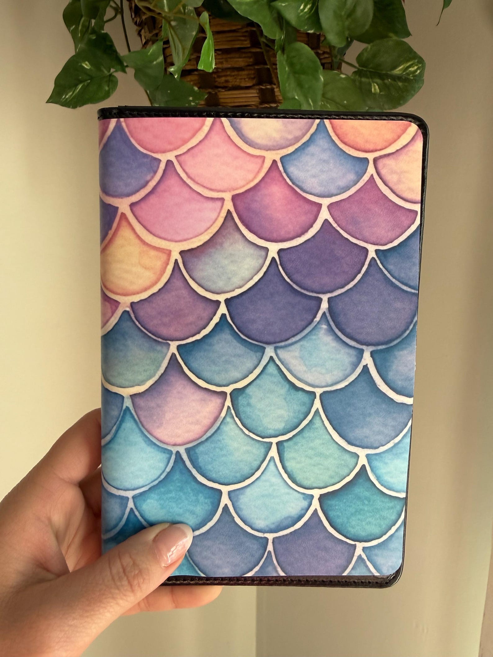Mermaid Scale Server Book Cover – Watercolor Beach Restaurant Organizer ...
