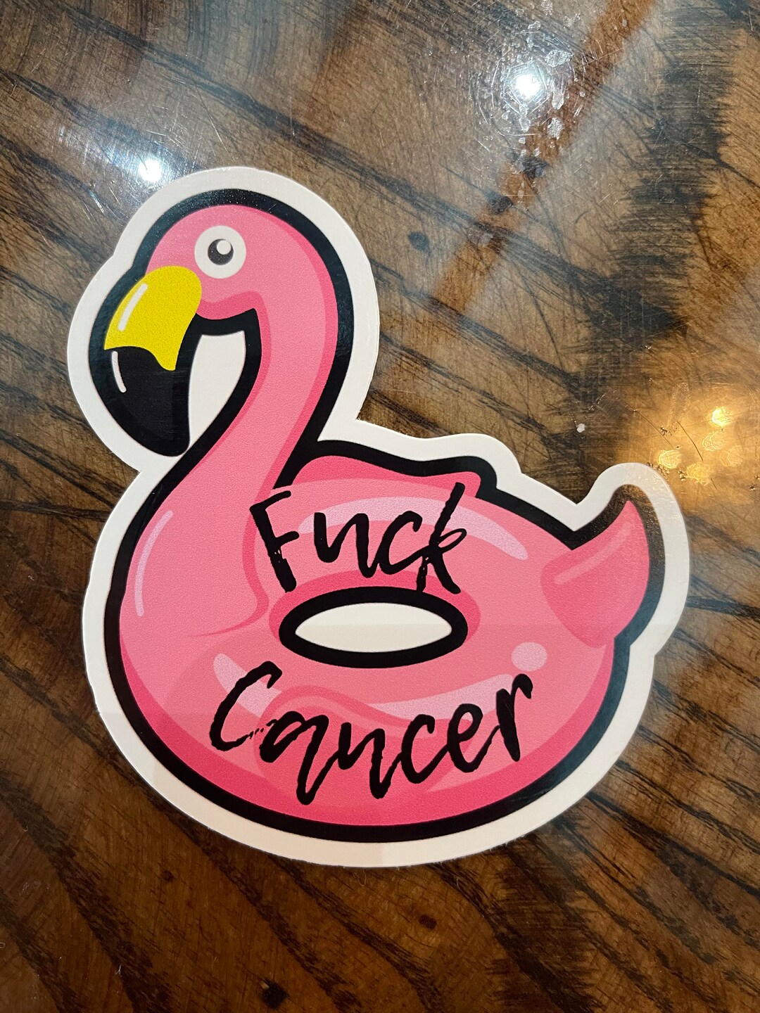 Fck Cancer Sticker Flamingo Float - Etsy
