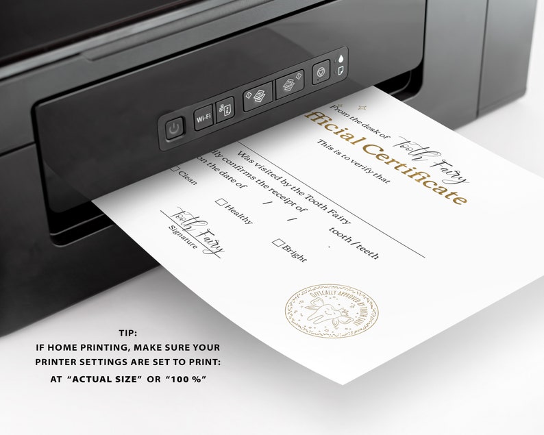 Printable Tooth Fairy Certificate First Tooth Lost Tooth - Etsy