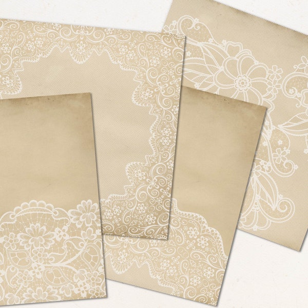 Lace Digital Paper - Etsy