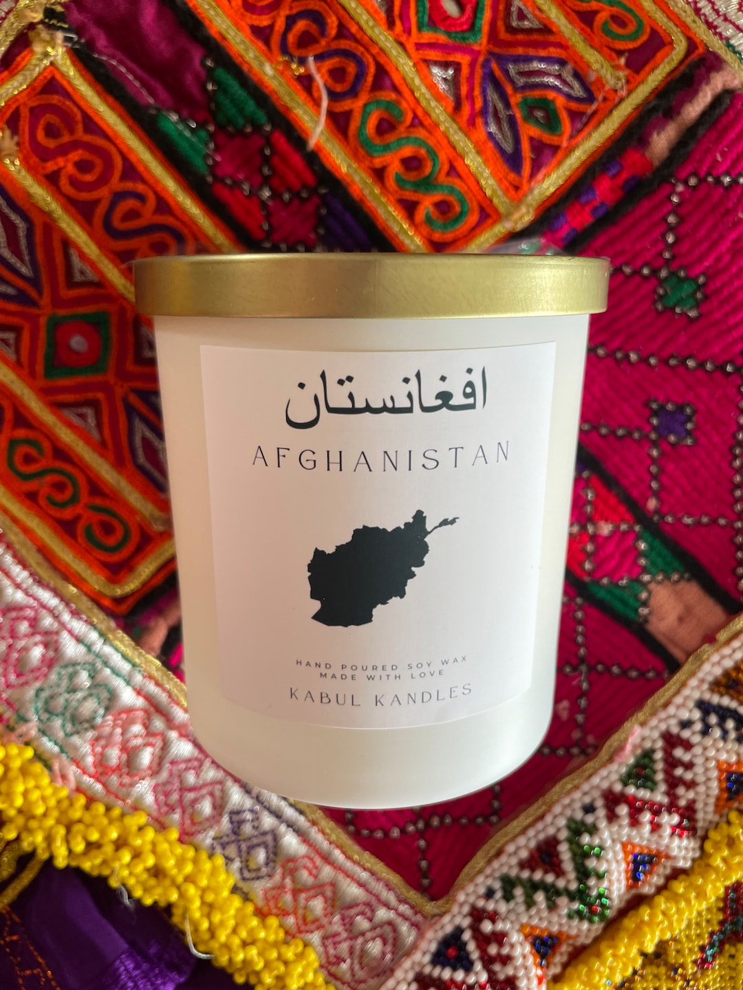 Kabul Kandles Candle /afghanistan Afghan Pride / Afghani Dress Flag ...