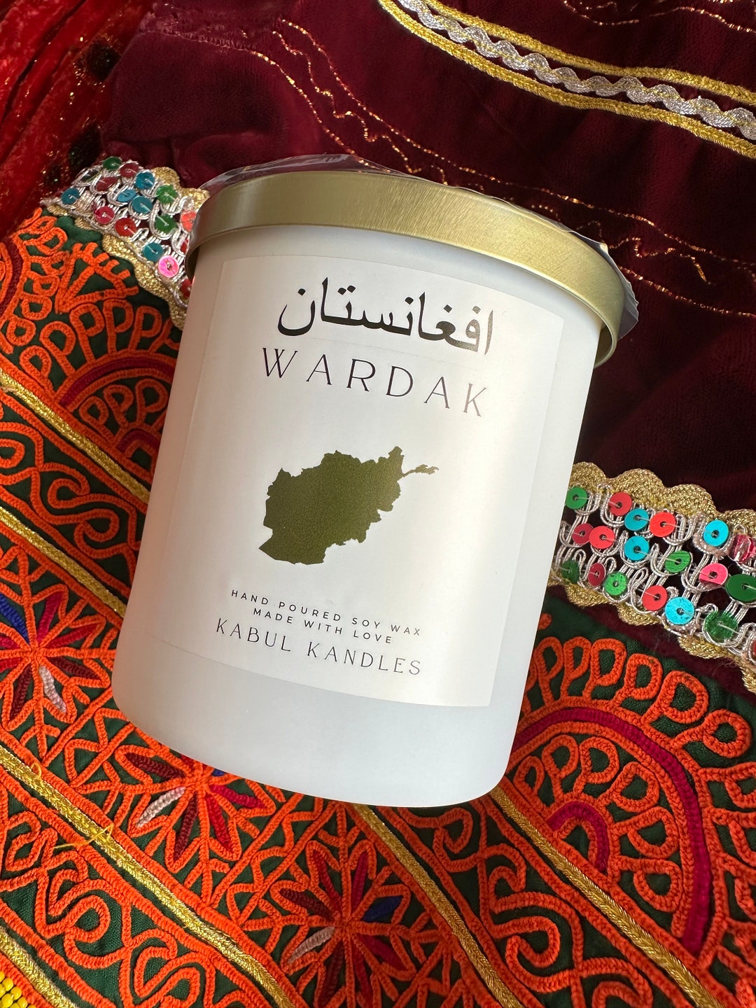 Kabul Kandles Candle /afghanistan Afghan Pride / Afghani Dress Flag ...