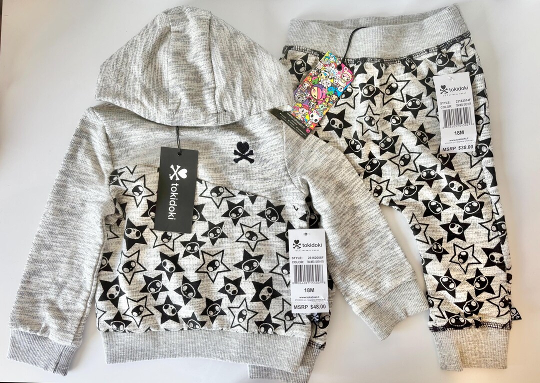 Tokidoki Baby Boy Gift Set W NWT Light Grey Bambino Hooded Sweatshirt ...