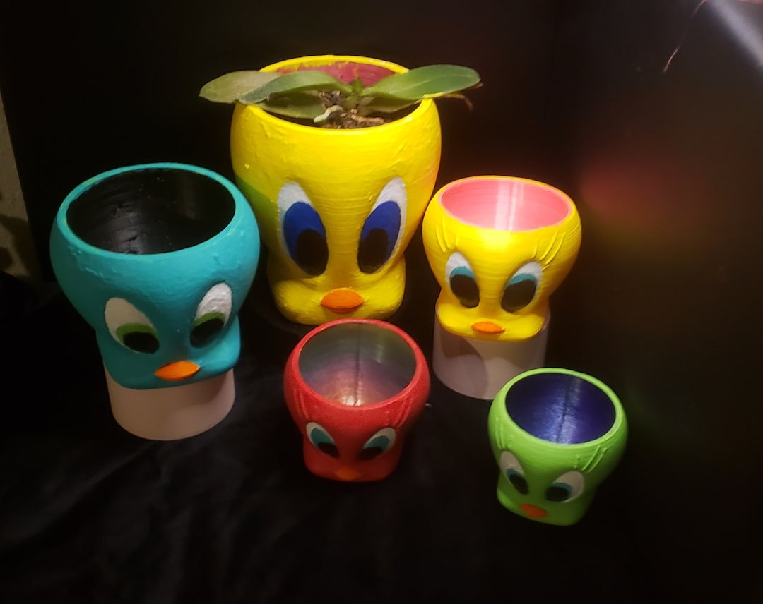 Tweety Bird Flower Pot Set - Etsy