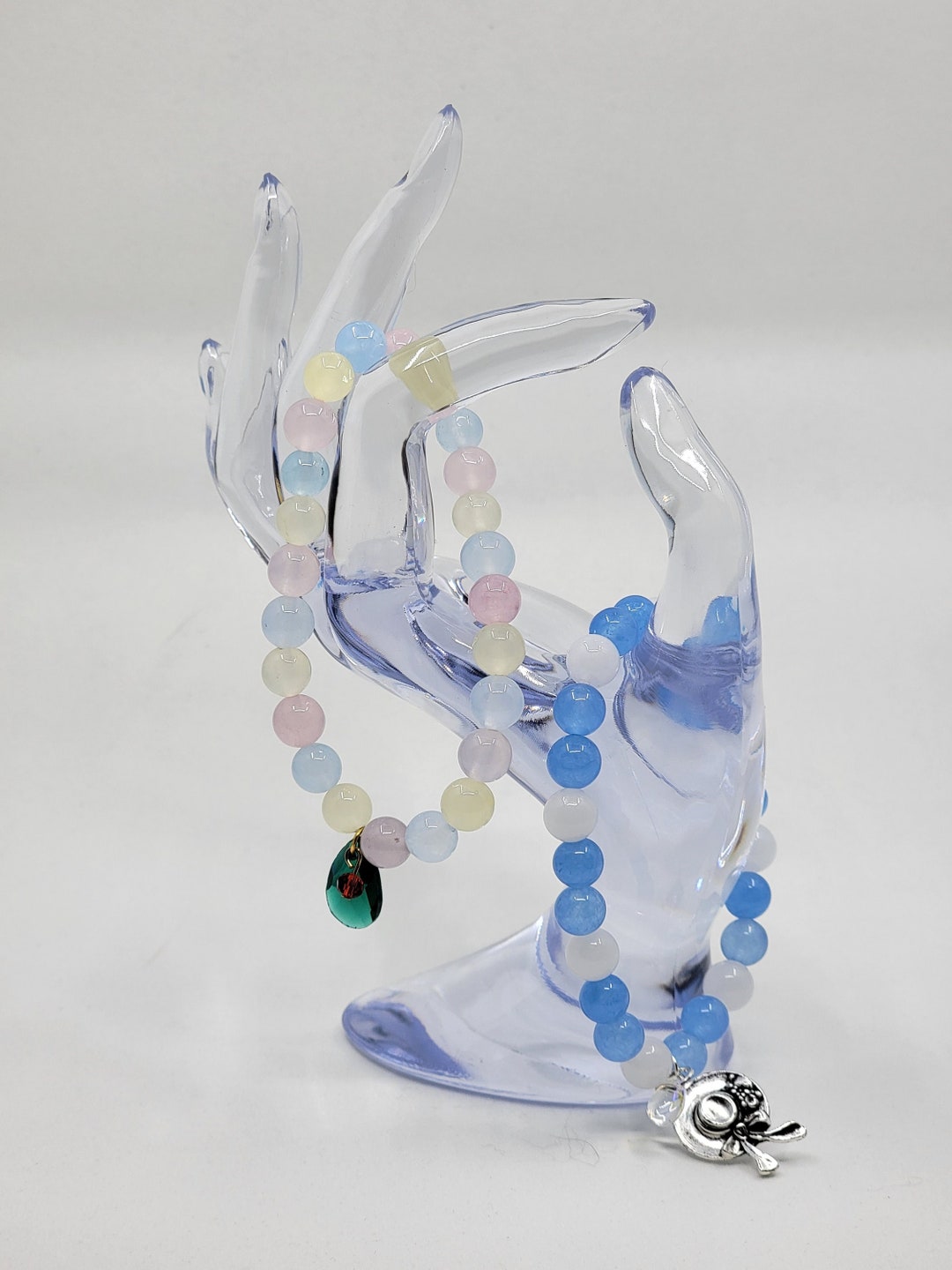 Howl's Moving Castle Inspired Natural Crystal Bead Charm Bracelet ...