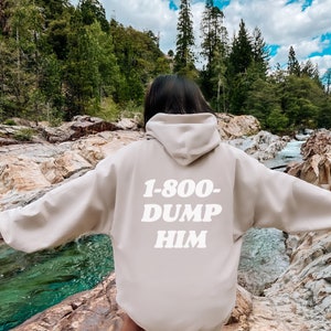 Dump Him Hoodie Aesthetic Sweatshirt Oversized Preppy Hooded Sweatshirt ...