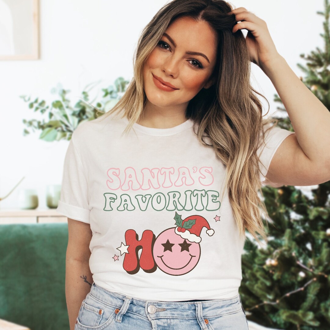 Retro Santa's Favorite Ho Shirt Funny Christmas T-shirt Vintage Santa ...
