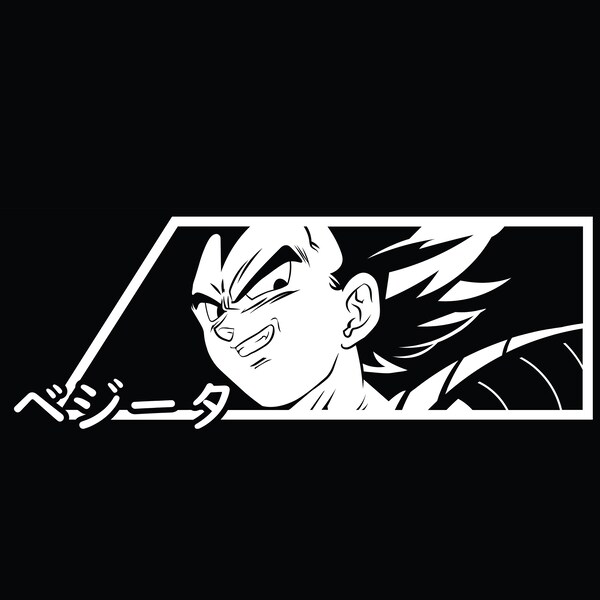 Vegeta Window Decals - Etsy