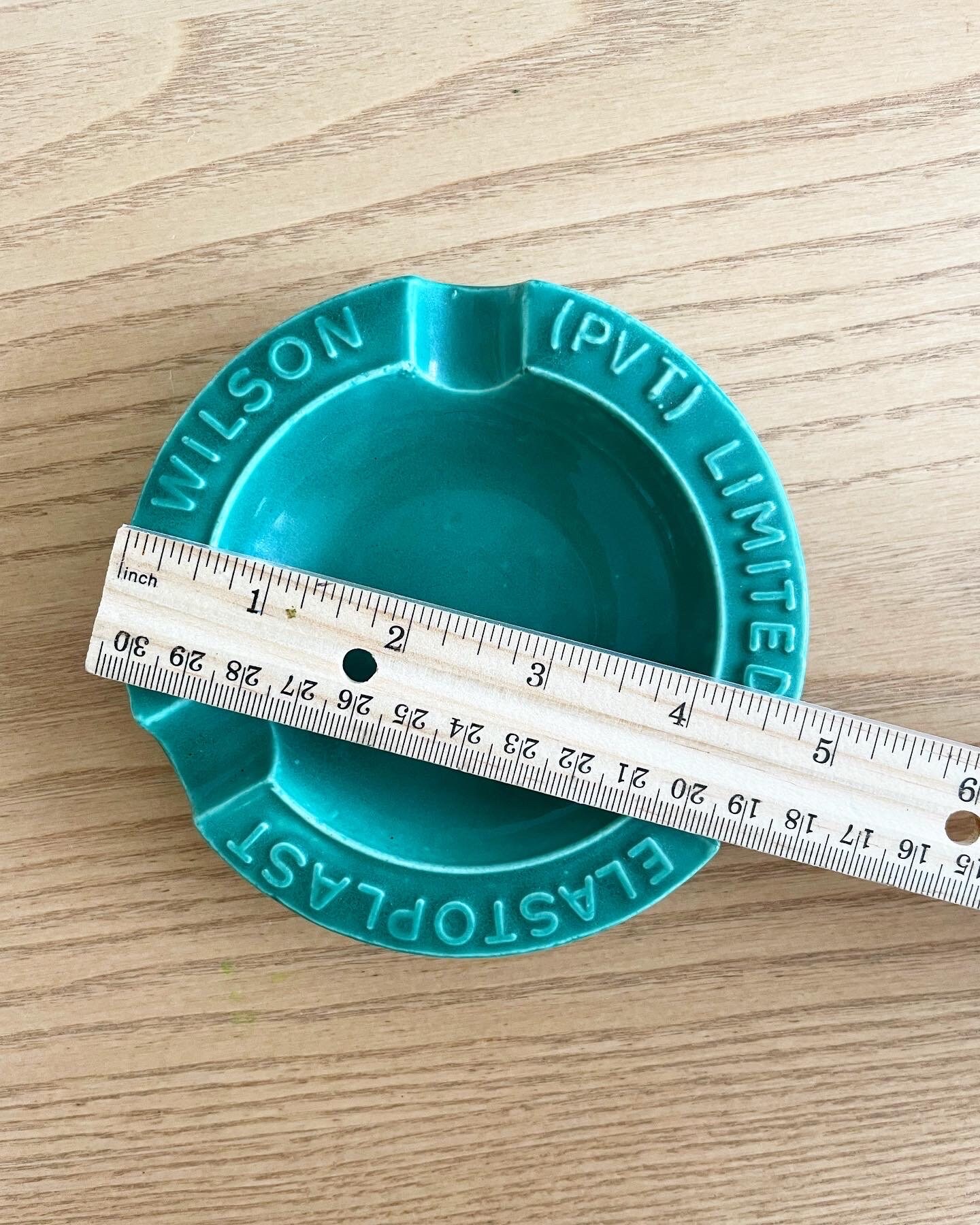 Vintage South African Lucia Ware Green Ceramic Engraved Ash Tray, Green ...