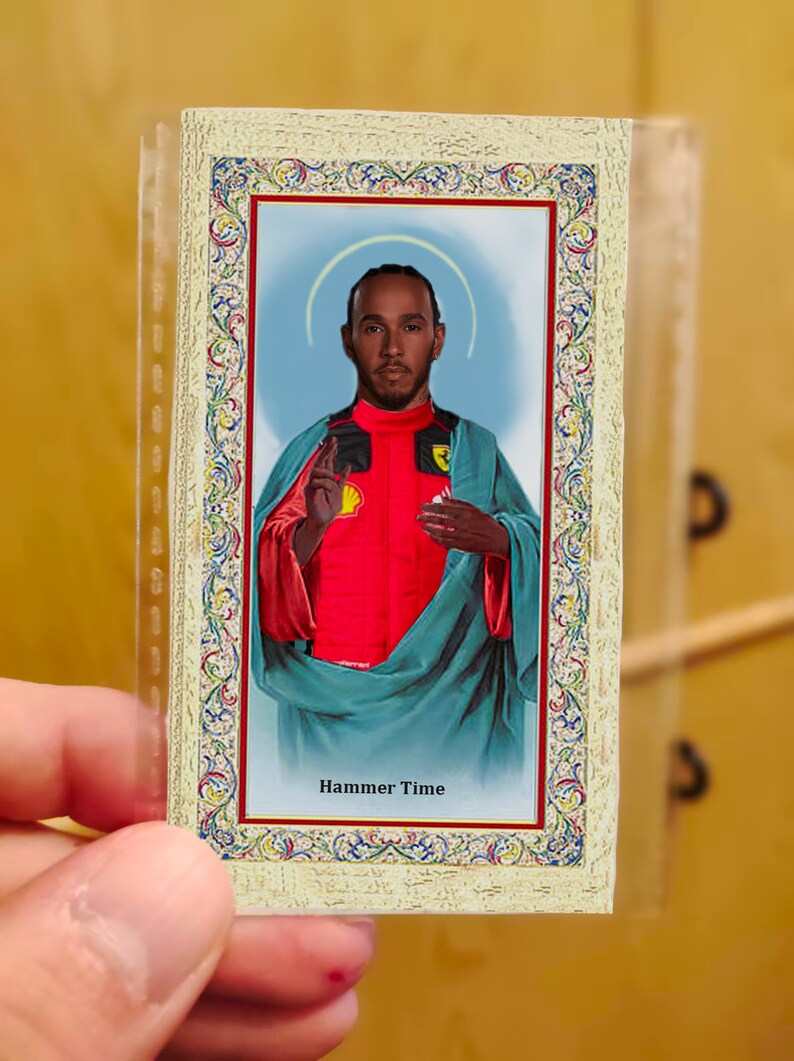 Lewis Hamilton Ferrari 2025 Holy Card - Etsy