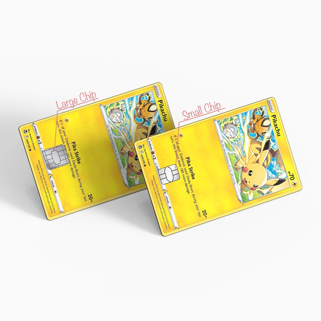 Pokemon Credit Card Skin Card Sticker Debit Credit Card Skin - Etsy