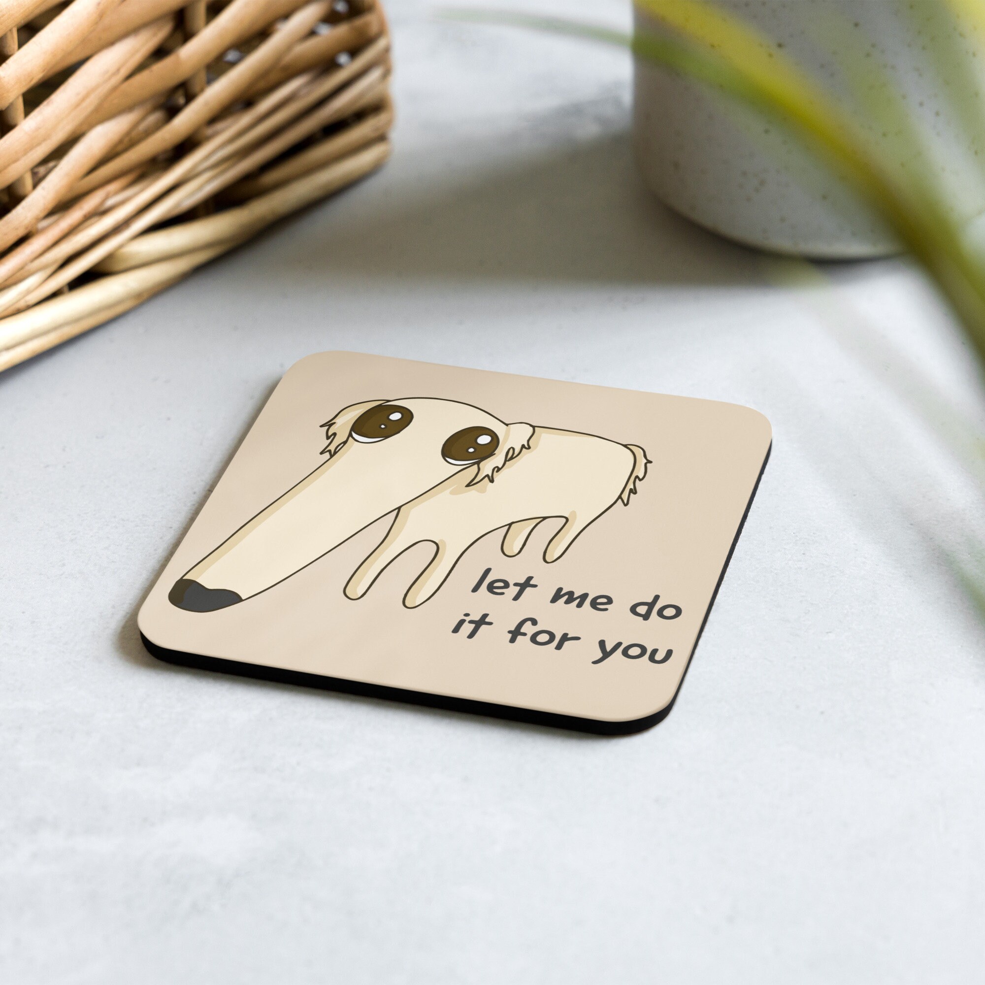 Borzoi Dog Meme Cork Coaster: Funny Gag Gift - Etsy