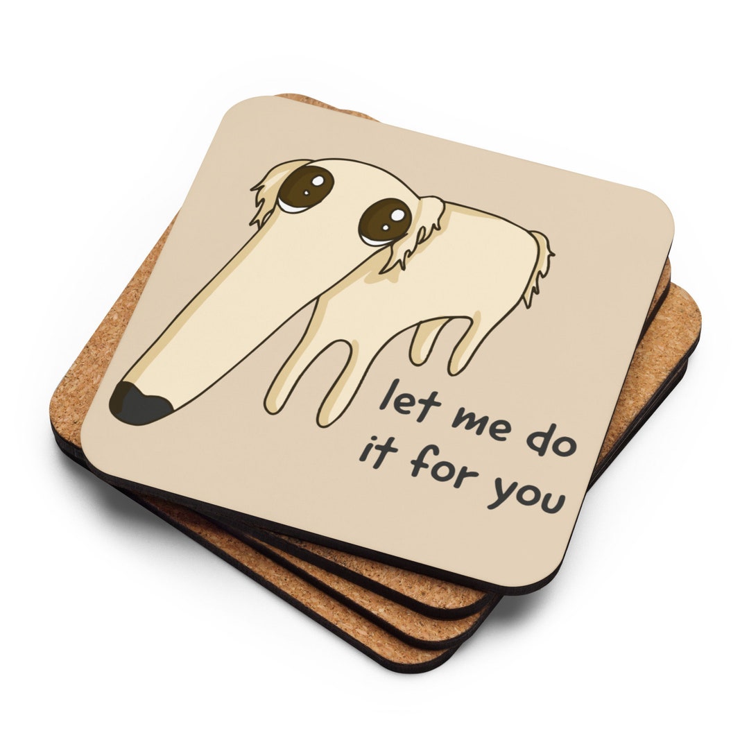 Borzoi Dog Meme Cork Coaster: Funny Gag Gift - Etsy
