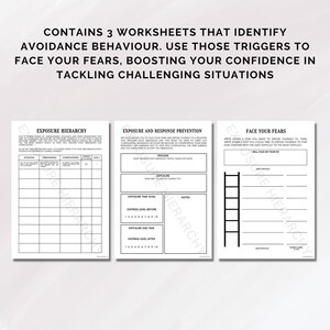 ERP Worksheets, OCD Worksheets, OCD Workbook, Exposure Therapy ...