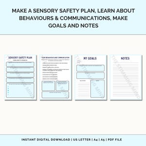 Workbook for Autism, Stimming Worksheets, Autism Journal, Sensory ...